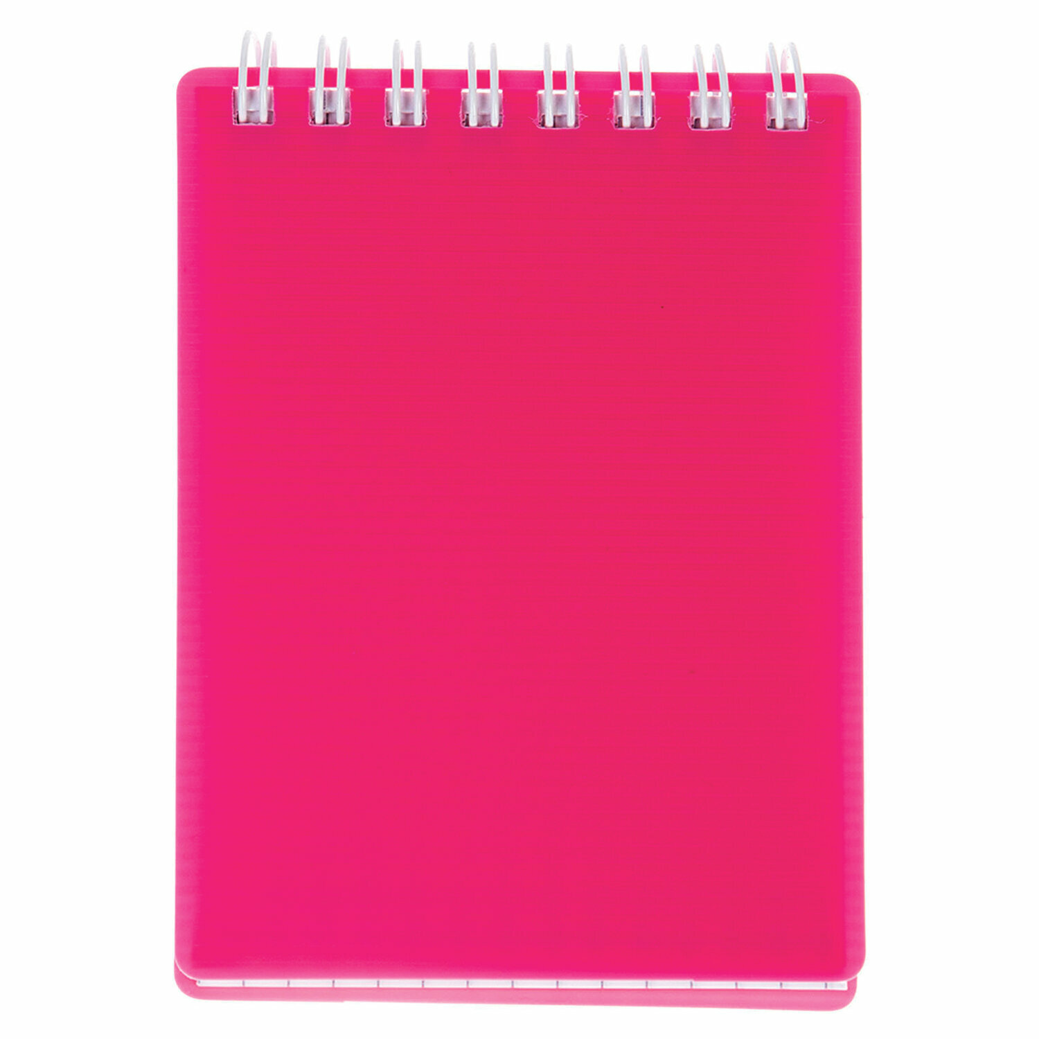 Блокнот малый формат А7, 80 л, гребень, обложка пластик, клетка, HATBER, "LINE NEON", розовый, 081520, 80Б7В1гр_03033 (цена только за 1 шт.)