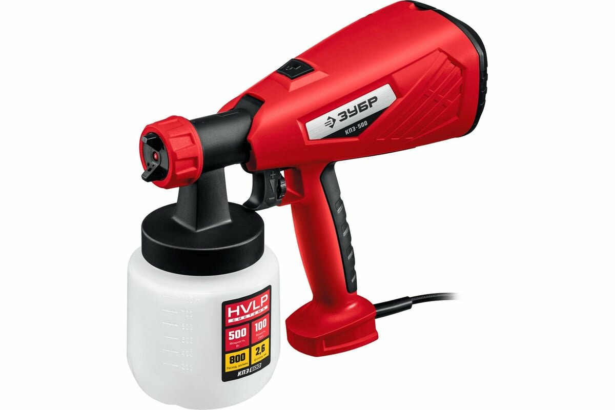 Краскораспылитель электрический 500Вт HLVP 2,6мм ЗУБР