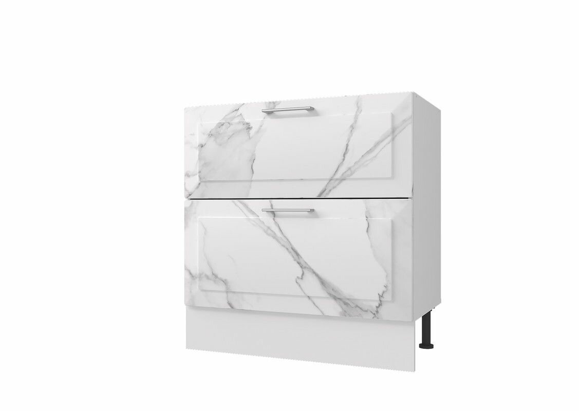 Кухонный модуль Модерн Стол 80 - 2 ящика, цвет Мрамор арктик