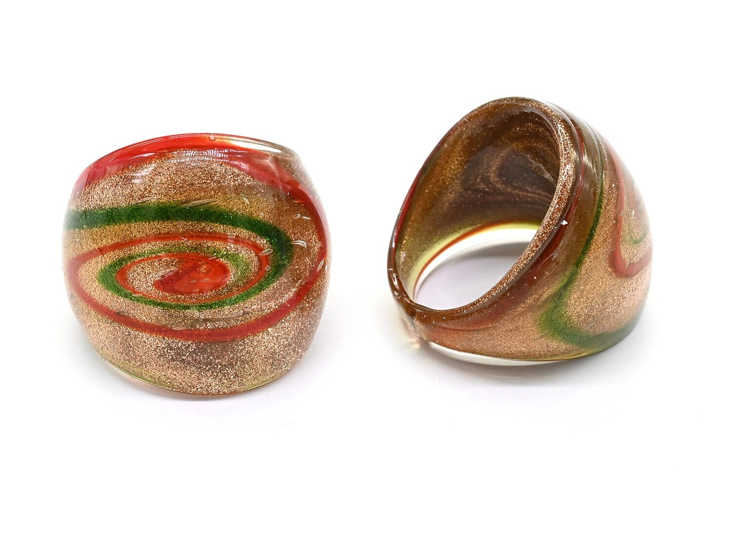 Кольцо, муранское стекло