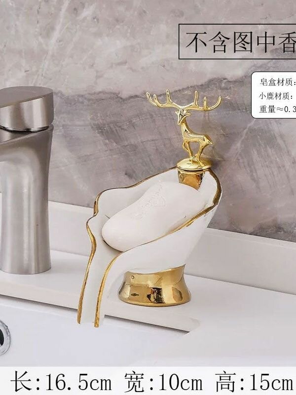 Мыльница-держатель со сливом для ванной и кухни MyPads, идеально пишется в любой интерьер в стиле минимализма, отличный подарок на новоселье, серебристый медвежонок