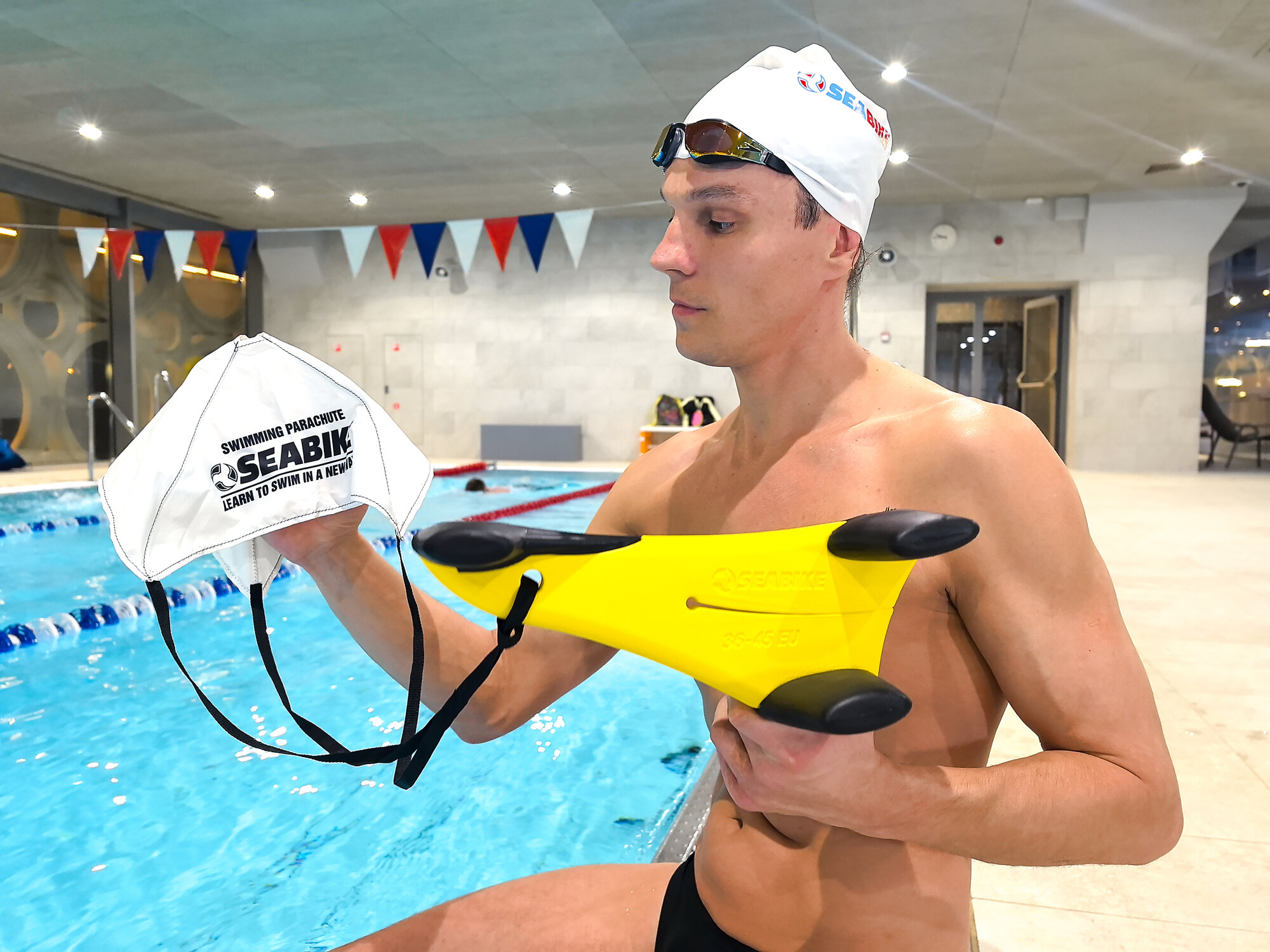 Колобашка для плавания SEABIKE Swim Wings Parachute, с парашютом, EVA, гидродинамичная