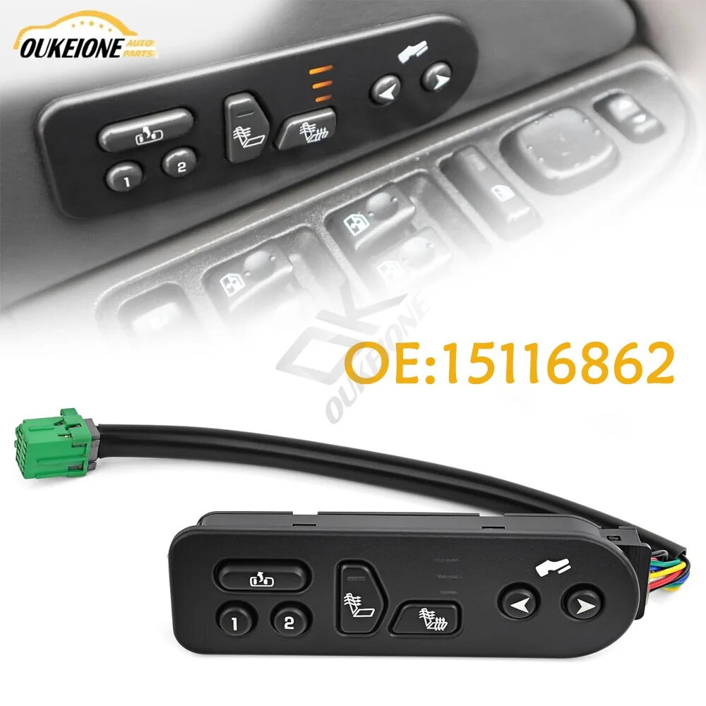 Переключатель контроля тепла сиденья со стороны водителя для Chevrolet Avalanche Suburban Tahoe GMC Yukon Cadillac Escalade 2003-2006 15116862