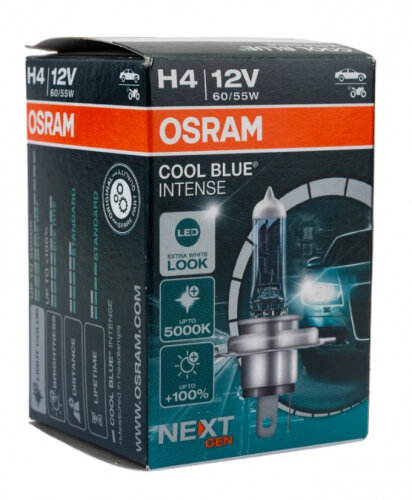 Лампа автомобильная Osram Cool Blue Intense NextGen H4 60/55W P43t, 64193CBN
