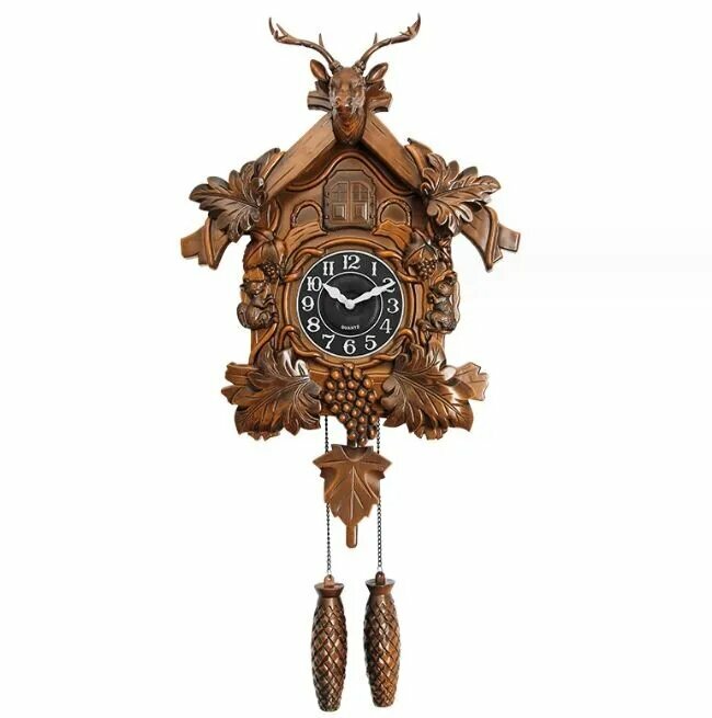 Настенные часы "Home aesthetics Store", дерево, ширина 36см, темно-коричневые