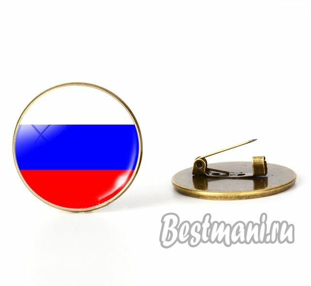 Значок флаг России триколор сувенирная копия, ордена медали и награды