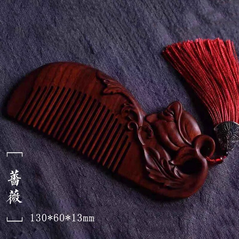 Деревянный гребень из сандалового дерева 17