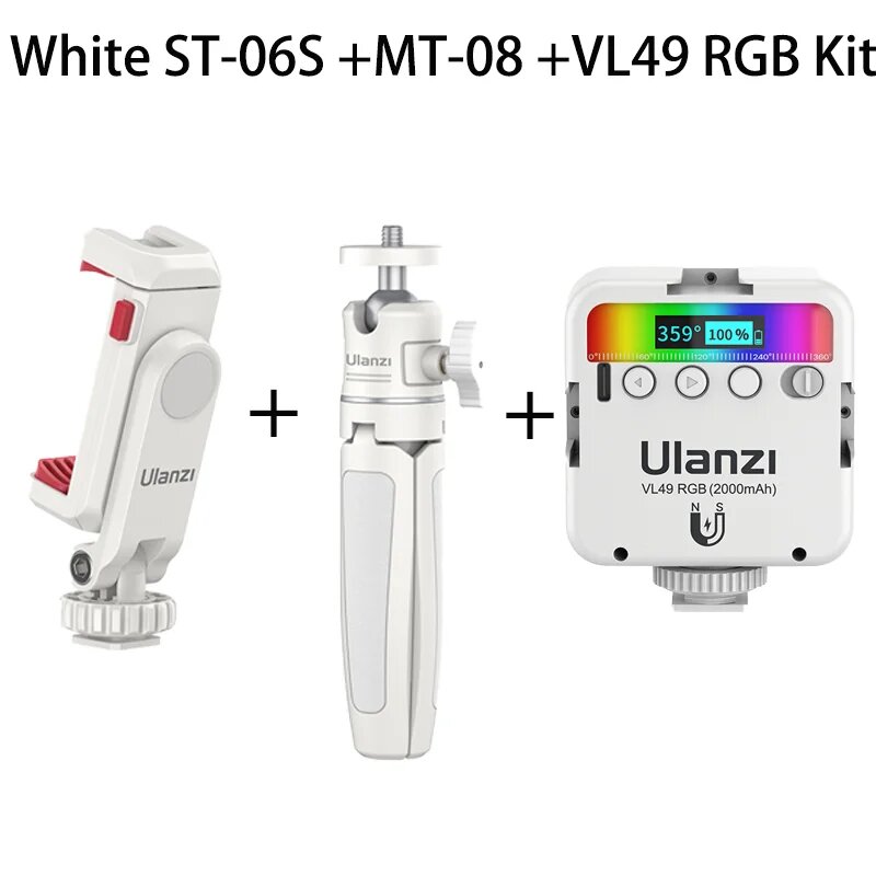 Ulanzi ST-06S держатель для телефона White Vlog Set 2