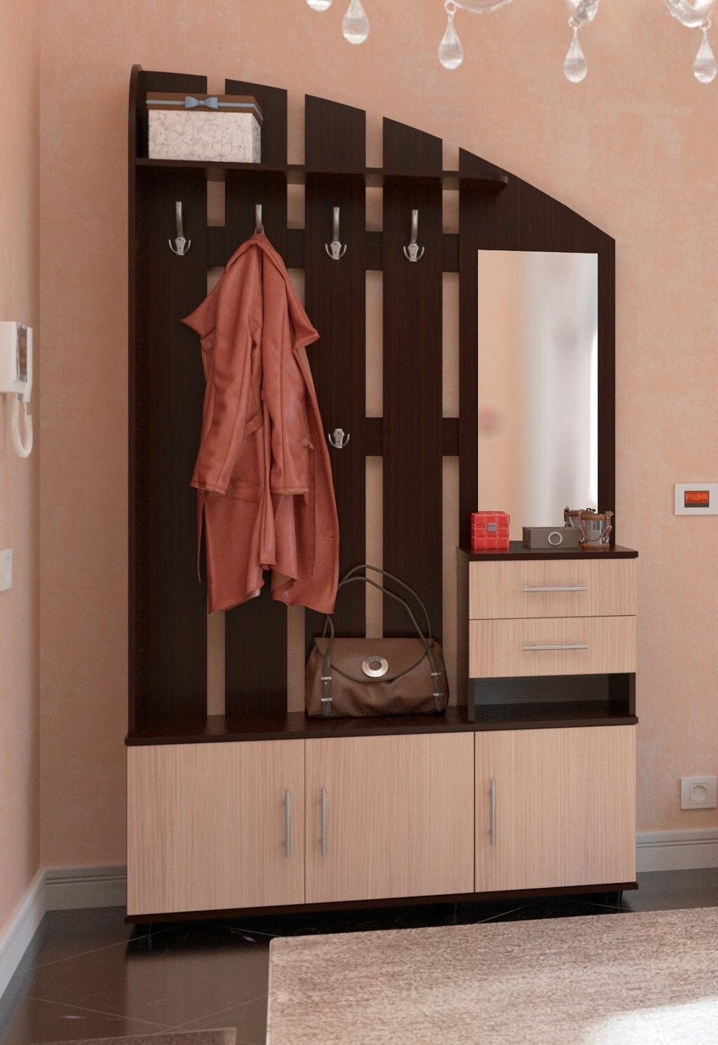 Прихожая ВШ-2.2 120х34.4х208.7 см