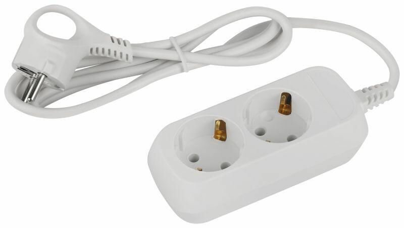 Удлинитель электрический UDL-10-215-E Greenline 2 розетки с заземлением 1.5м ПВС 3х0.75кв. мм Эра Б0064978