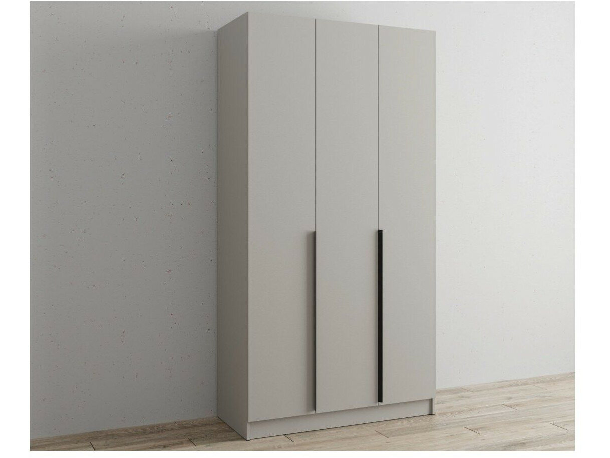Шкаф 1200 трехдверный, без зеркала, со штангой и 7 полками, ЛДСП, без зеркала кашемир