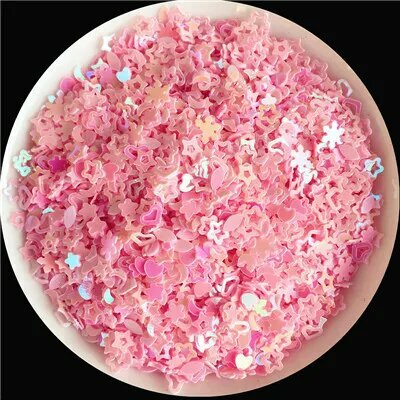 Блестки розовые ПВХ 20г, AB Pink