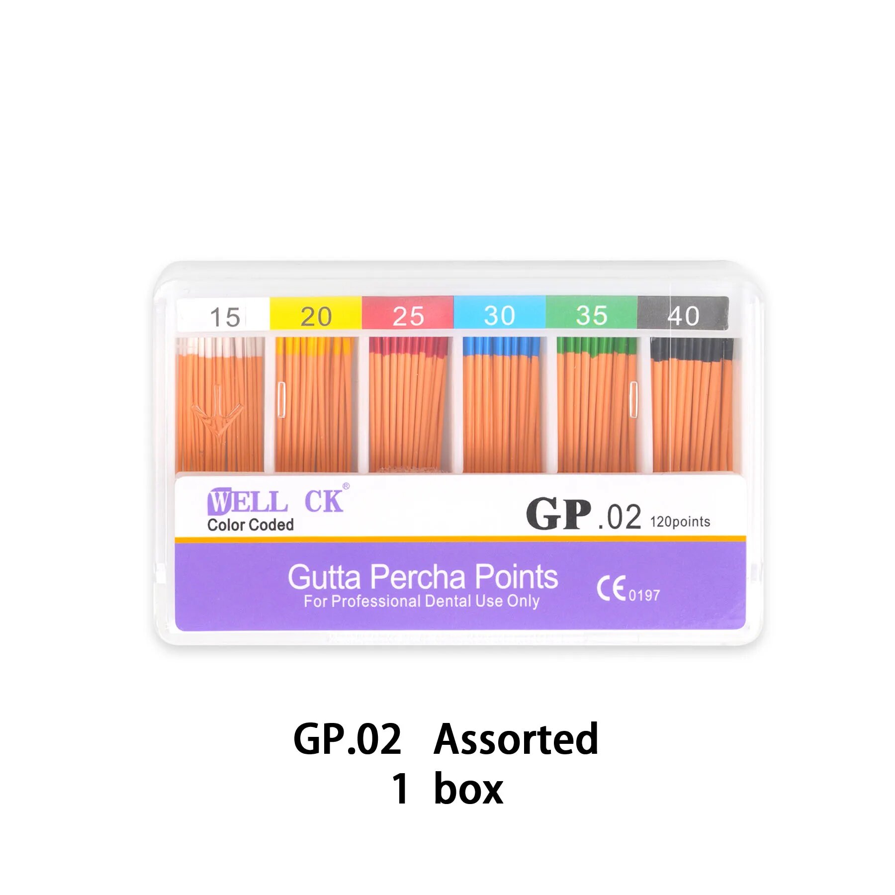 Gutta Percha GP.02 Taper 15-40, 120шт