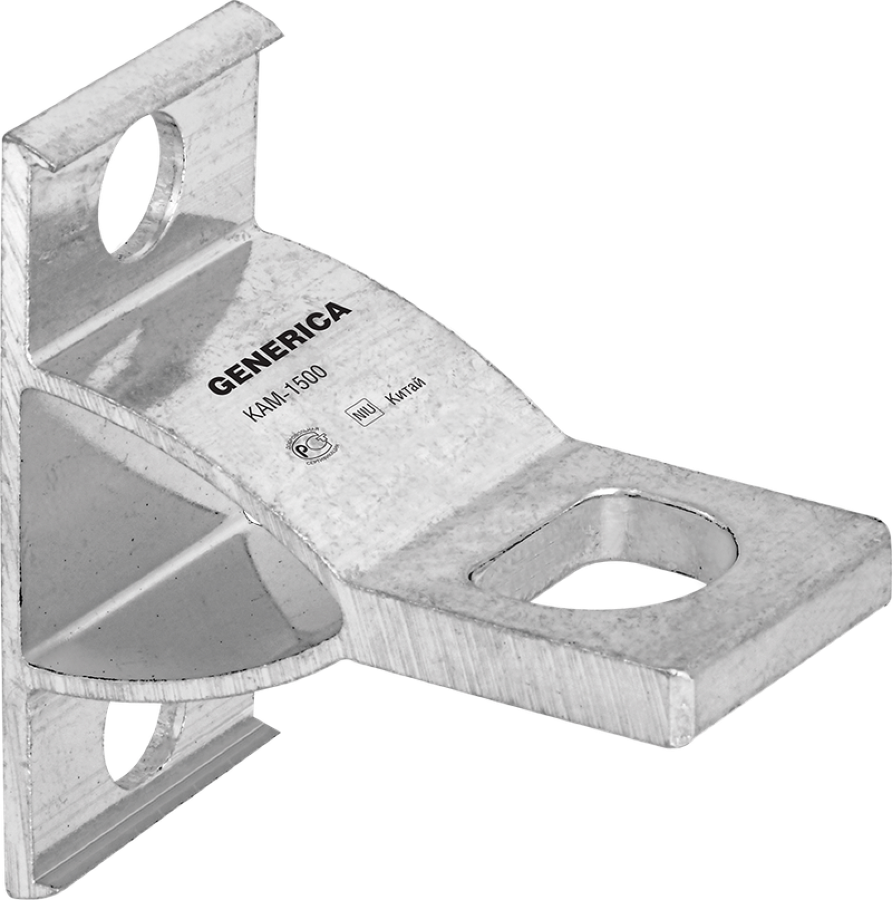 Кронштейн крепежный Generica / Дженерика КАМ-1500 анкерный, из оцинкованной стали, разрушающая нагрузка 1530кгс / крепеж