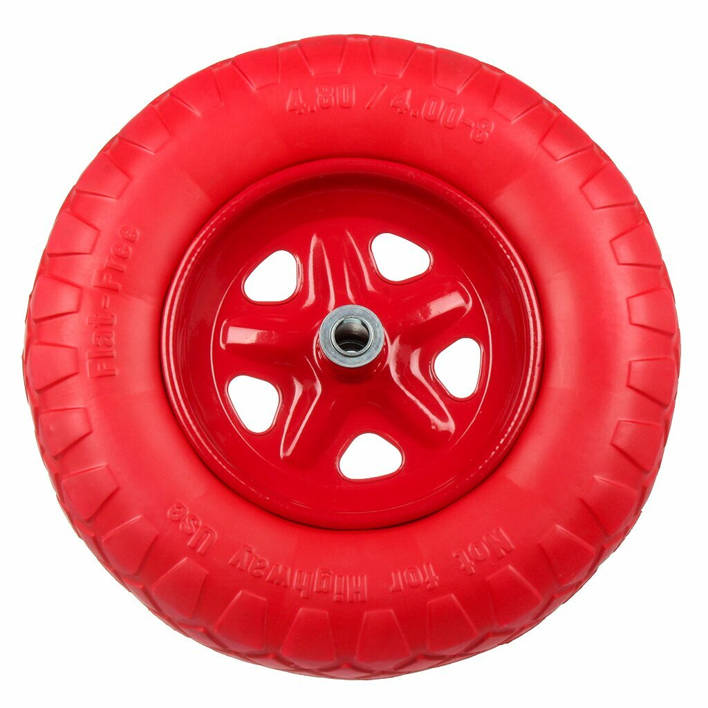 Колесо полиуретановое PU для тачки, 4.80-4.00-8, втулка 20 мм, D 85