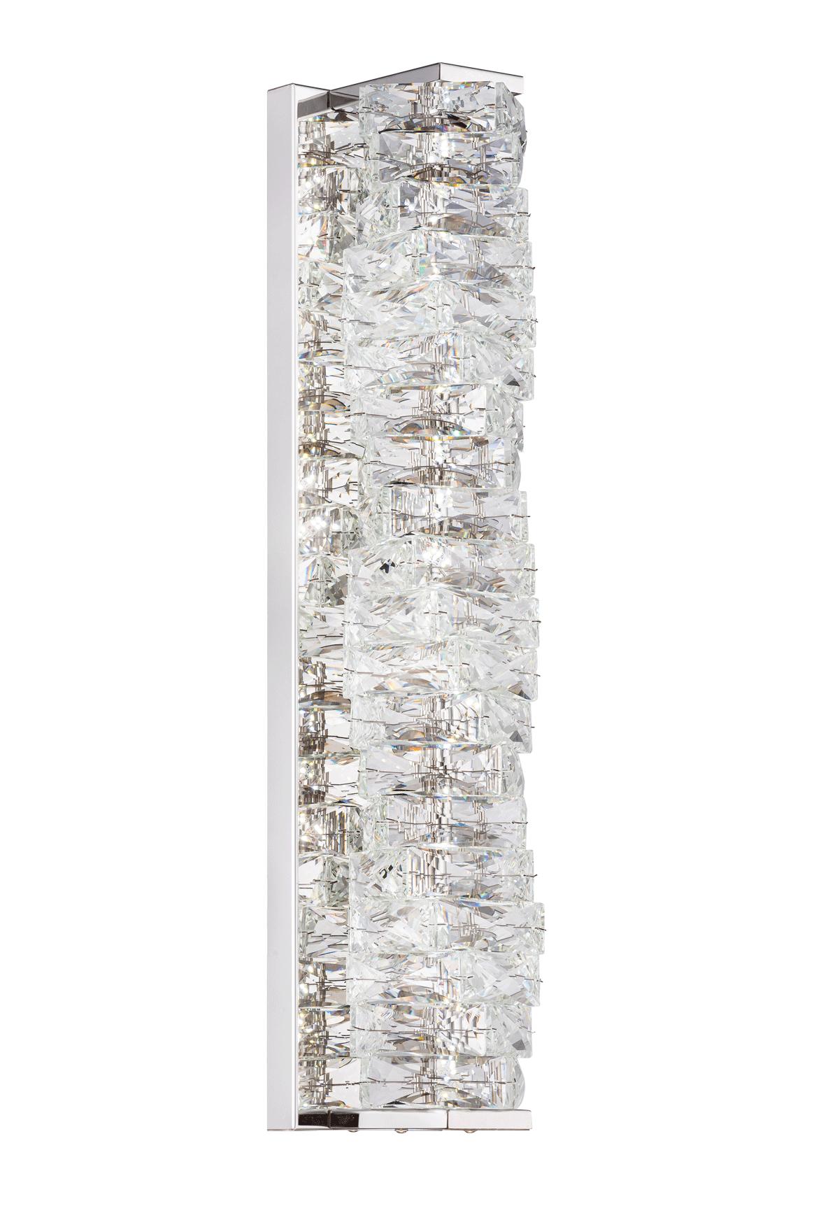 Светильник Cristallo хрустальный светодиодный хром настенный с прозрачным хрусталем, 36W 3000-6000K