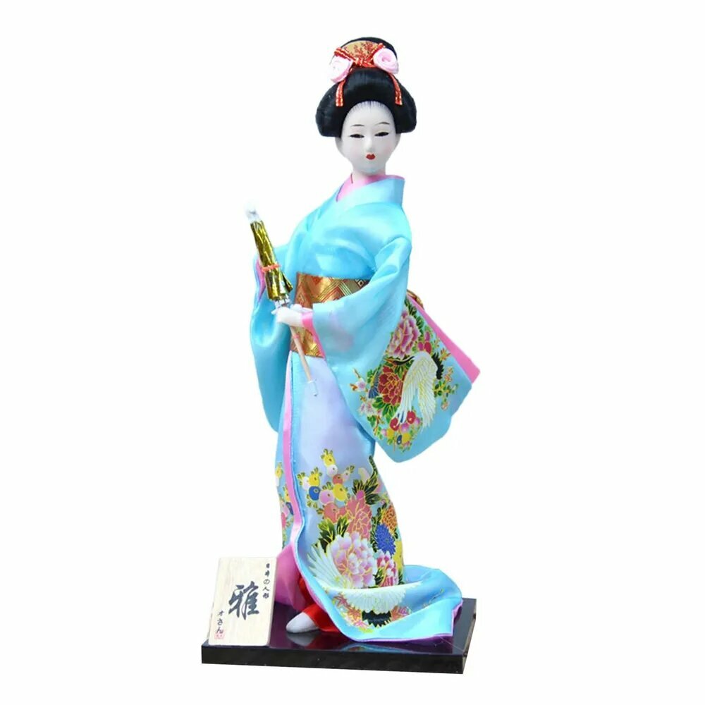 Настольная фигурка Кукла Кабуки Миниатюры Скульптура Основание 13смх13см Высота 30см