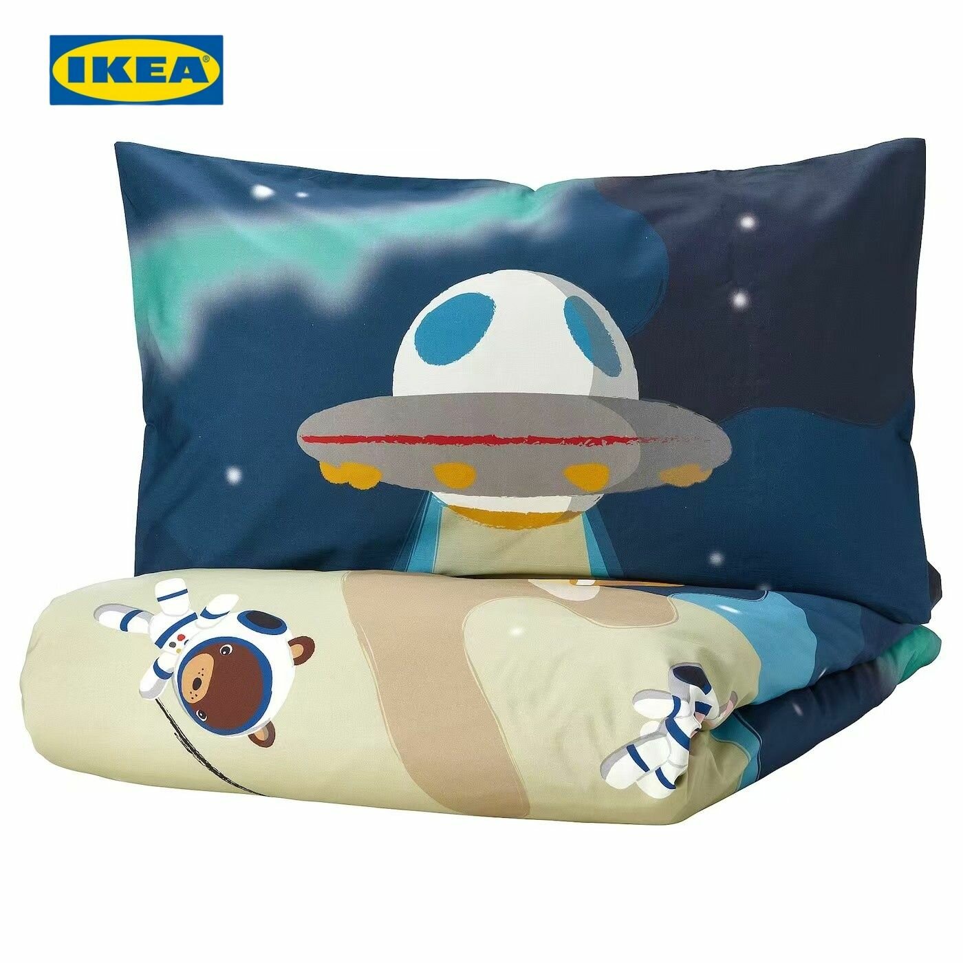 IKEA Афтонспарв Простыня, пододеяльник и наволочка, 150x200/50x80 см