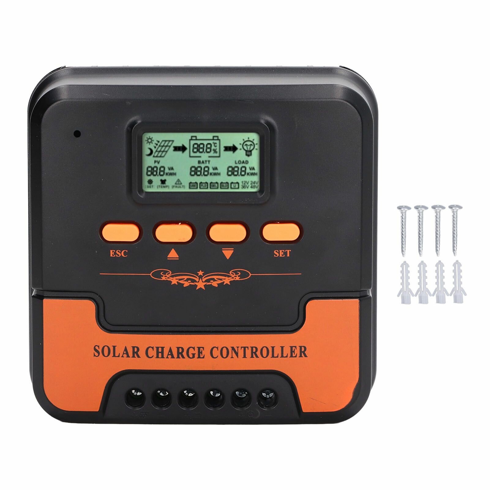 Солнечный контроллер, 12 24 В, 10 А, 5 В, 3 А, USB, CM D10