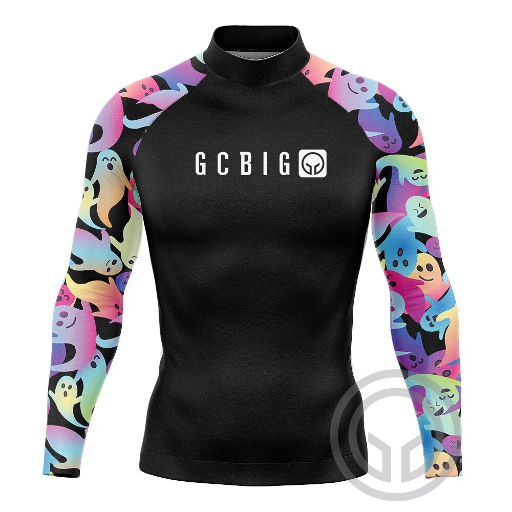 Одежда для серфинга мужская с длинным рукавом, облегающая футболка для плавания с УФ-защитой, комплект спортивной одежды, защитная одежда для сыпи, костюм для серфинга и дайвинга, лето XXL, 6