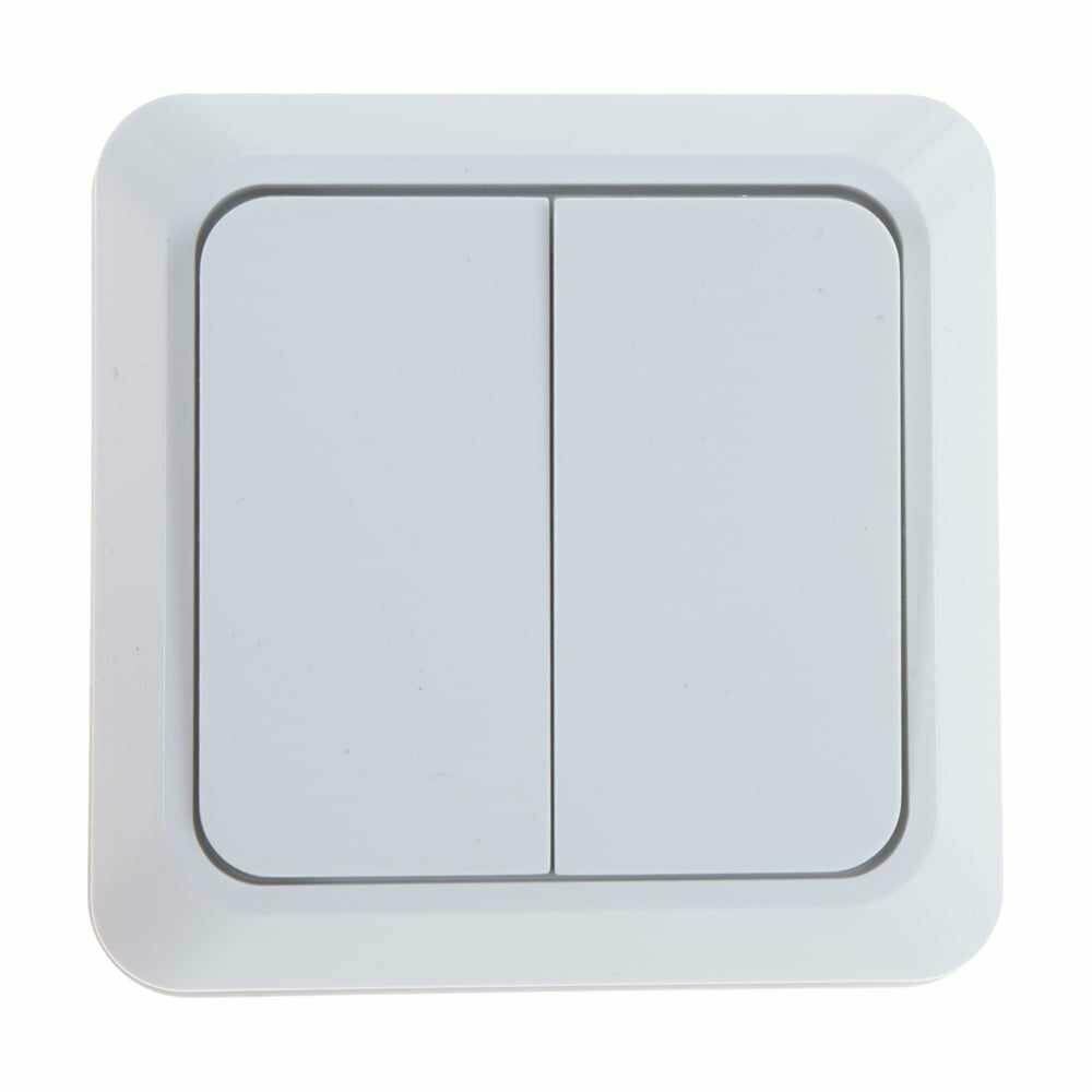 Выключатель 2-кл. ОП Bolleto 10А IP20 7023 бел. ASD / IN HOME 4680005959761