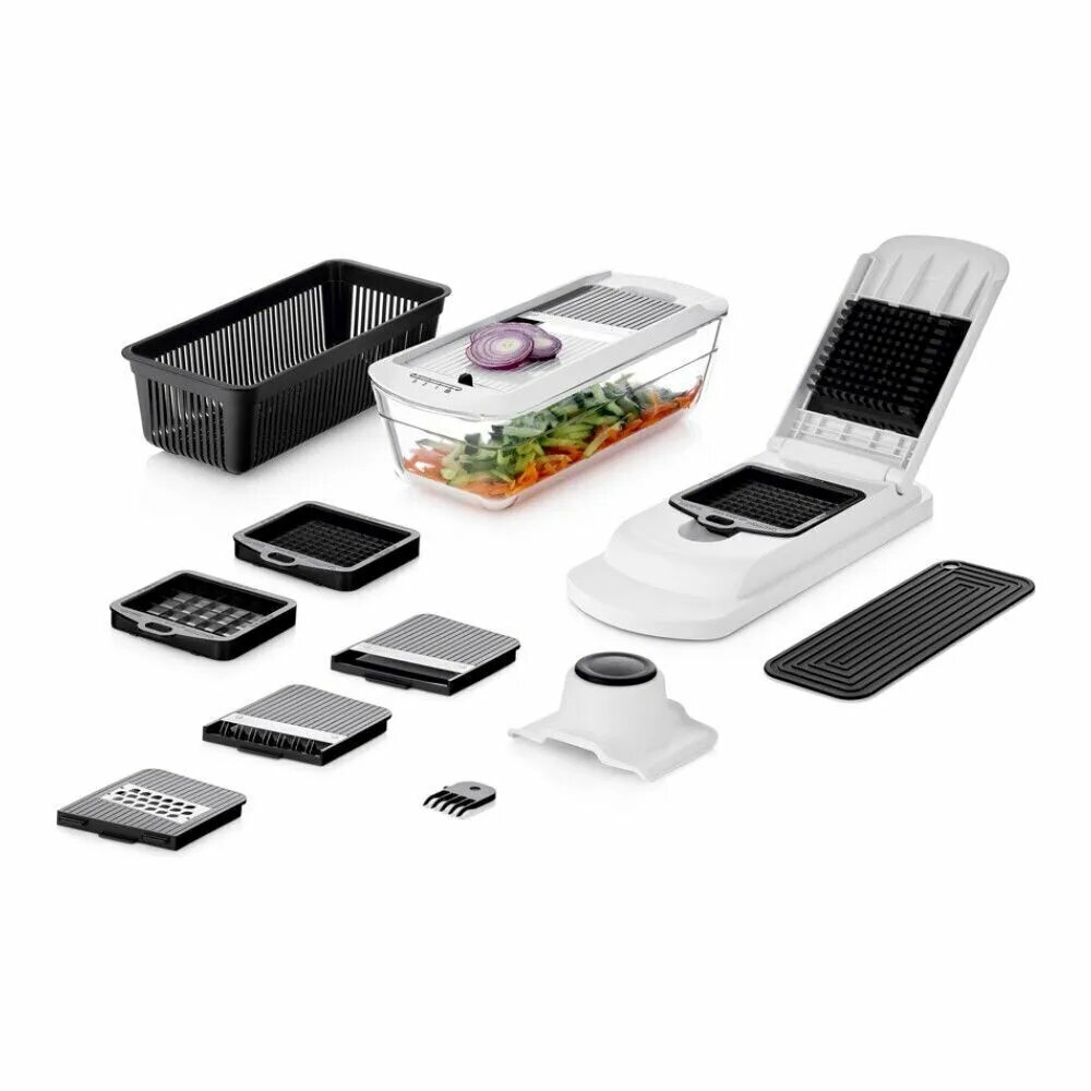 Овощерезка ручная многофункциональная с контейнером для запекания и насадками, Walmer Home Chef Pro