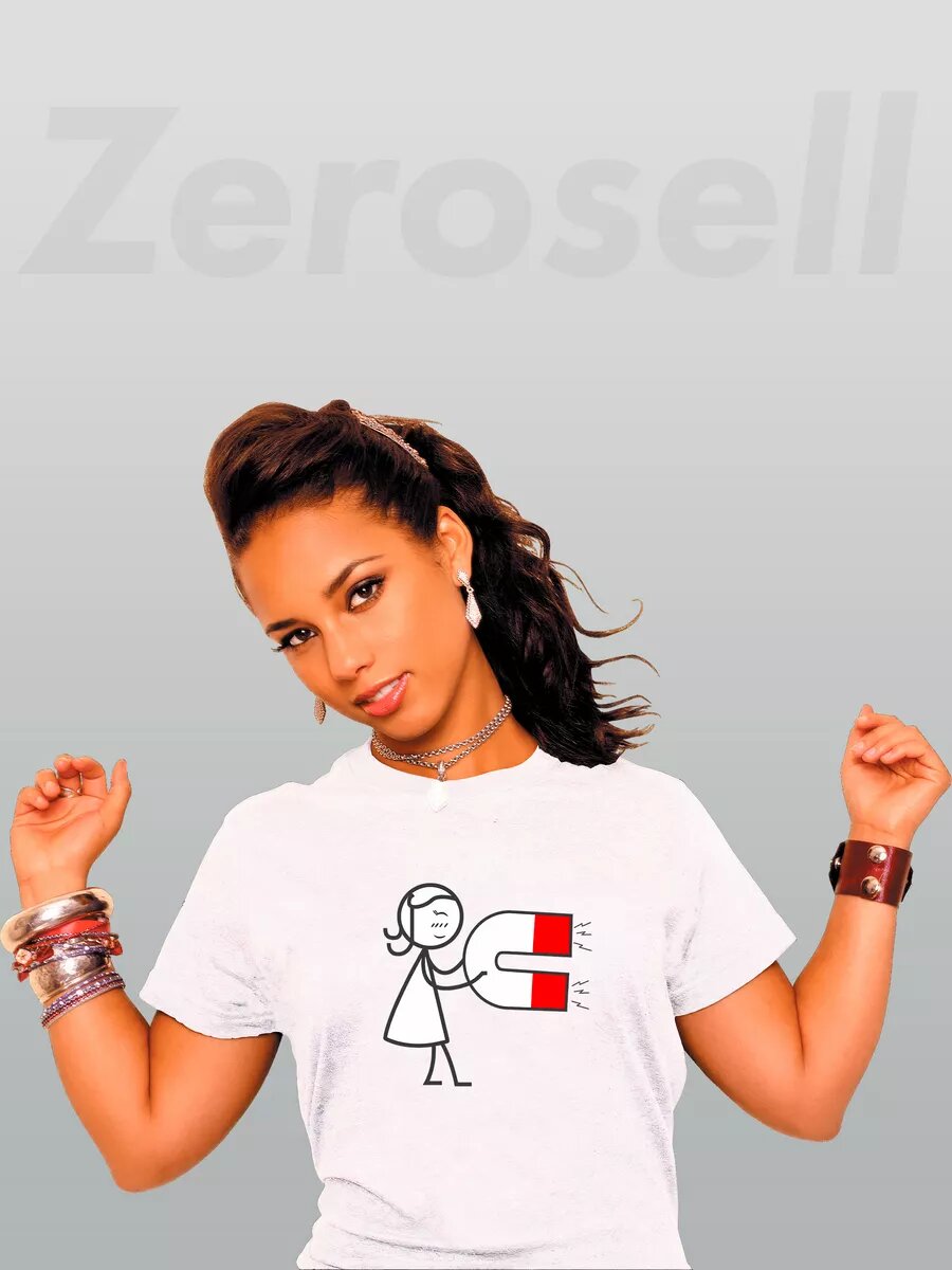 Футболка парная девочка с магнитом