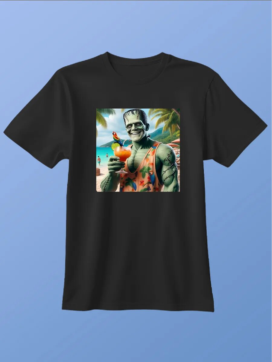 Футболка франкенштейн на отдыхе