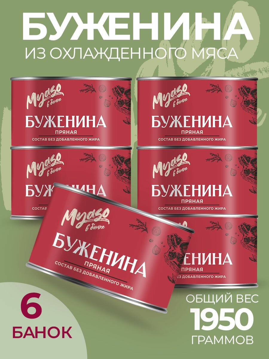 Буженина пряная 325 гр Мясо в банке - 6