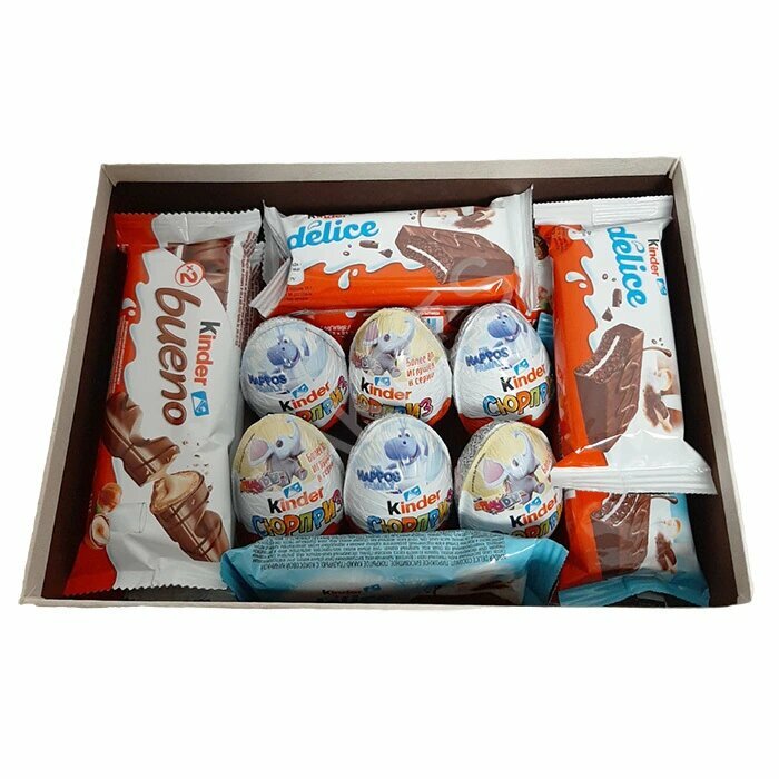 Композиция LAKRES "Гармония", сладости киндеры в подарочной коробке