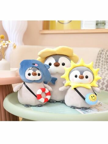 Мягкая игрушка пингвин цветок/ Kawaii penguin flower/ плюшевая игрушка пингвин — фото 1