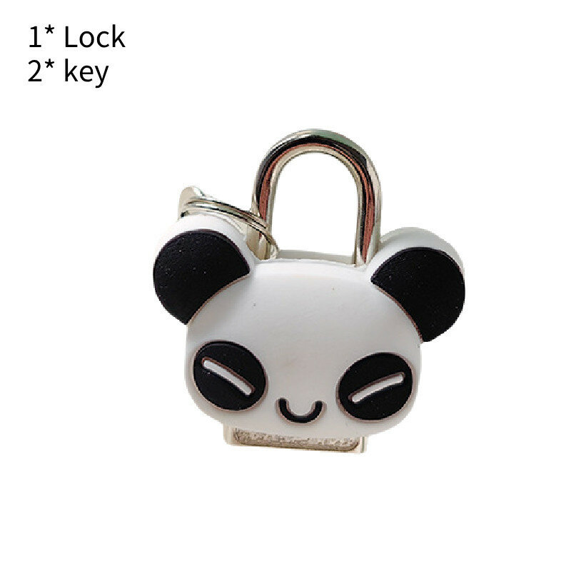 Декоративный замок из ПВХ и сплава в виде панды для дневников, багажа и шкафов