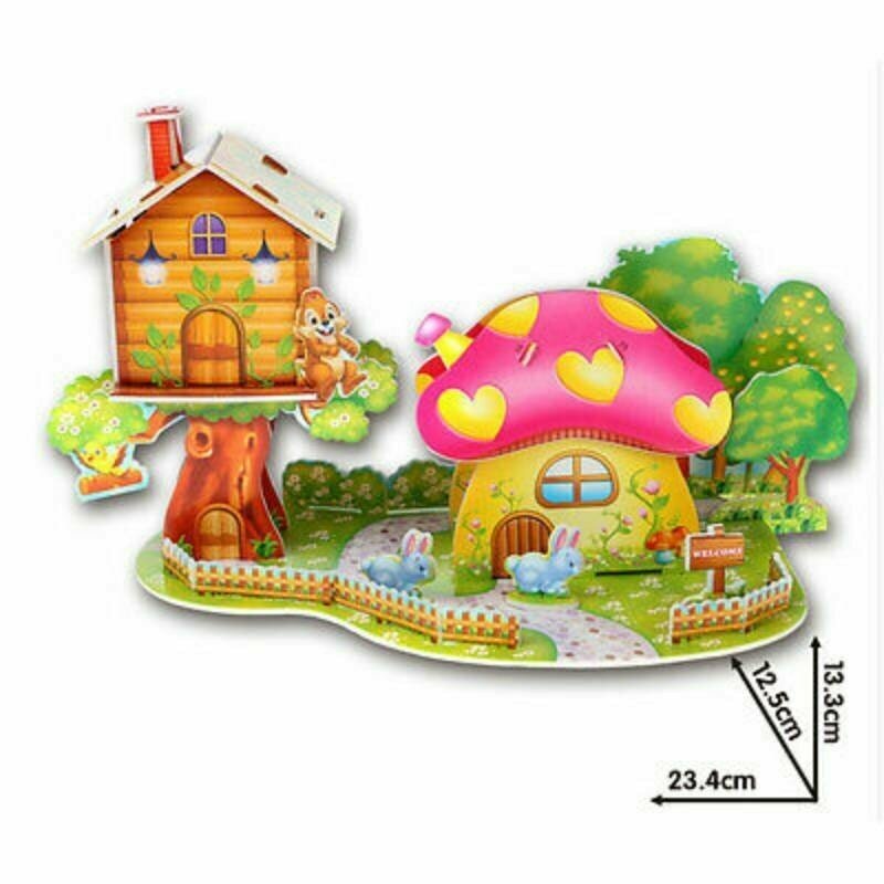 Creative 3d paper puzzle diy kit for kids intelligent and educational toy style l