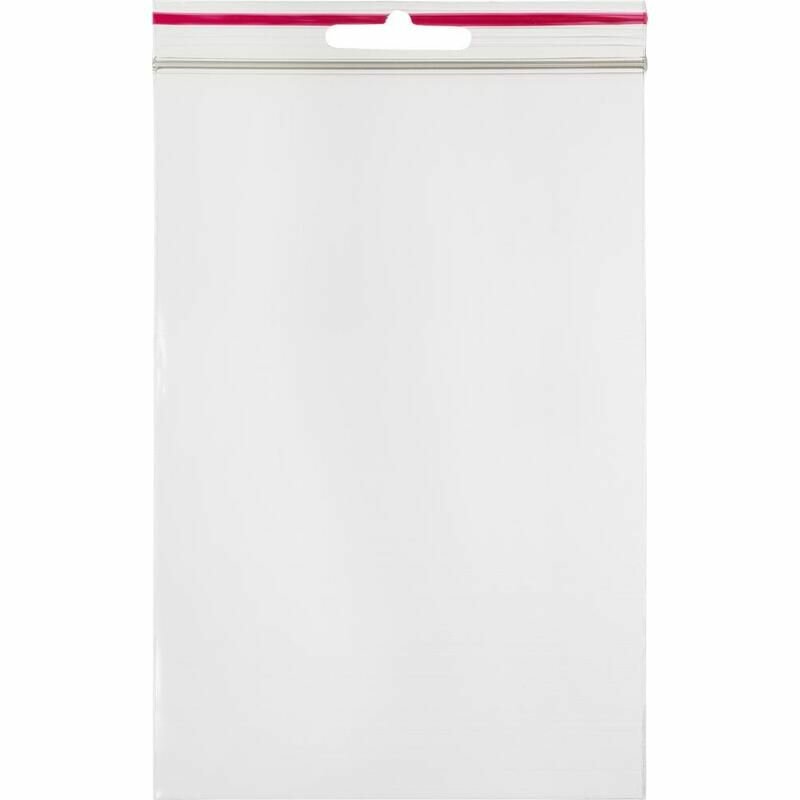 Пакет с замком zip-lock с европодвесом 10х15 см 60 мкм (100 штук в упаковке)