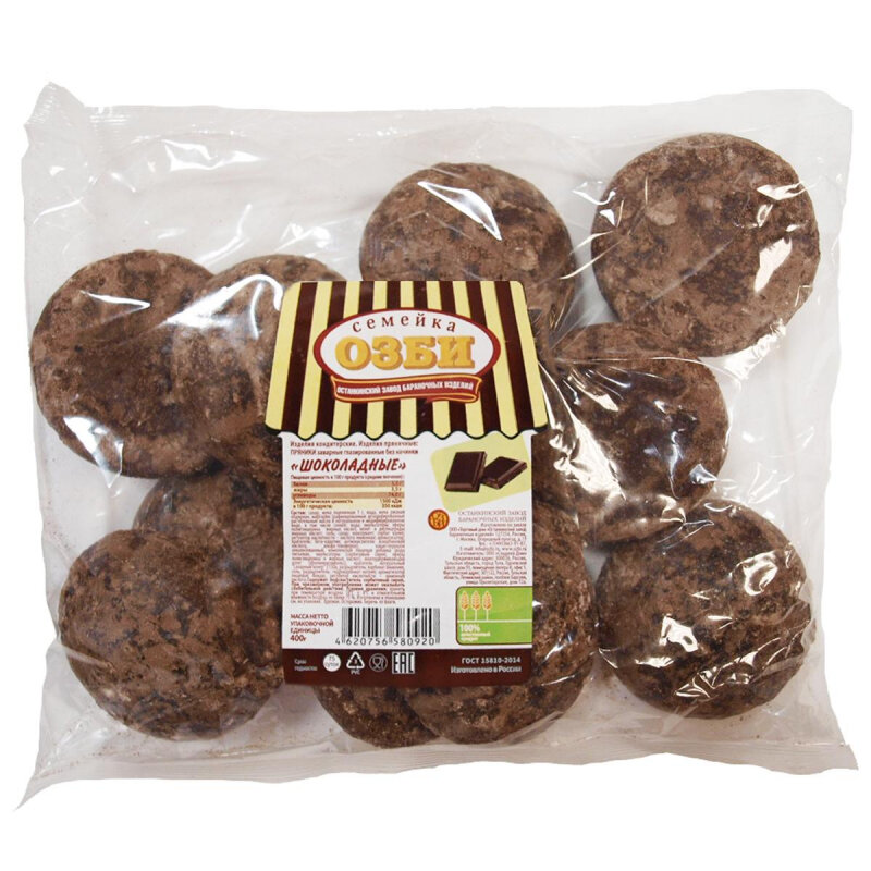 Пряники Семейка озби заварные Шоколадные, 400 г