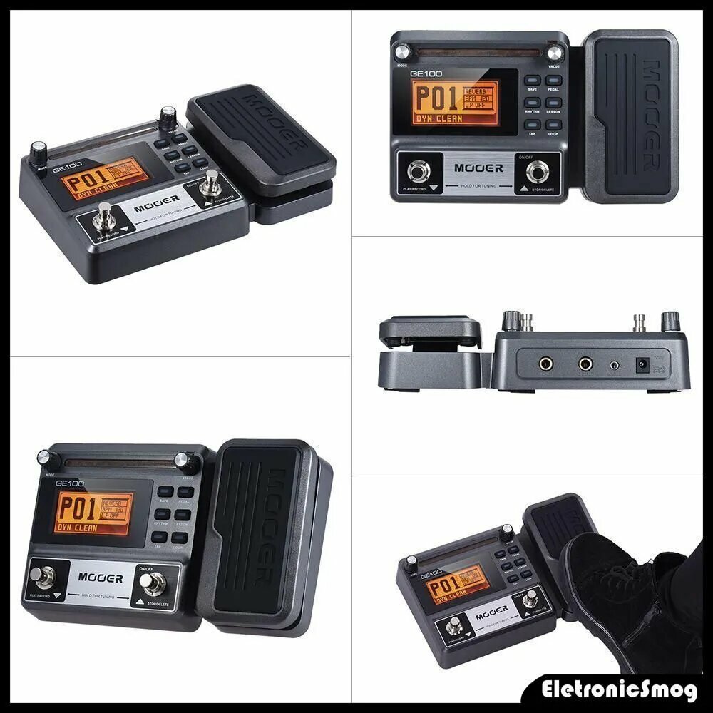Гитарный процессор мультиэффектов, Педаль эффектов, MOOER GE100, с циклической записью (180 секунд)
