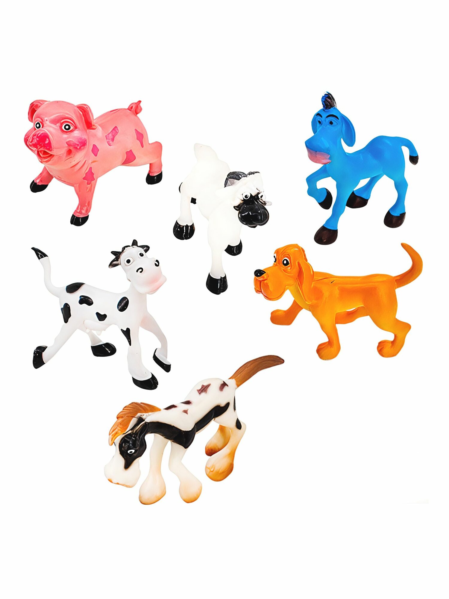 Детский набор домашних животных для сюжетно-ролевых игр, развивающие игрушки-фигурки для малышей, в комплекте 6 шт.