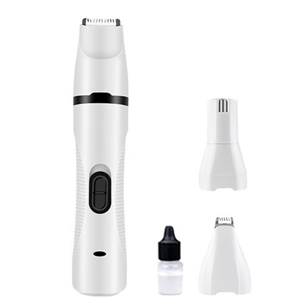 Pet Nail Grinder Multi-Functional Dog Cat Hair Trimmer 3 in 1 Electric USB Rechargeable Low Noise Grooming & Smoothing Tool Model BZ-801 Material ABS Power 3W Working Voltage dc2.4V Input Voltage 5V/1A Power Supply 1.2V 600mAh AAA NI-MH-battery Item Size