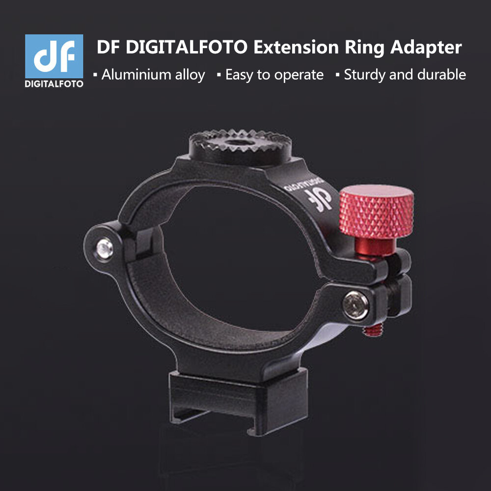 DF DIGITALFOTO OSMO2ANT Extension Ring Adapter Clamp с Hot Shot Mount для монтажа микрофона LED Видео Свет Монитор для DJI OSMO Mobile 2 Стабилизатор Gimbal Аксессуары, Aluminium Alloy, Вес 53g, Размер упаковки 8*8*5cm, Вес упаковки 55g, 1 шт.