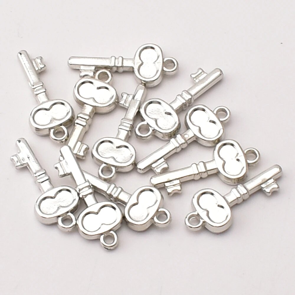 Подвески-ключи из пластика CCB, 10 шт. White K 10pcs