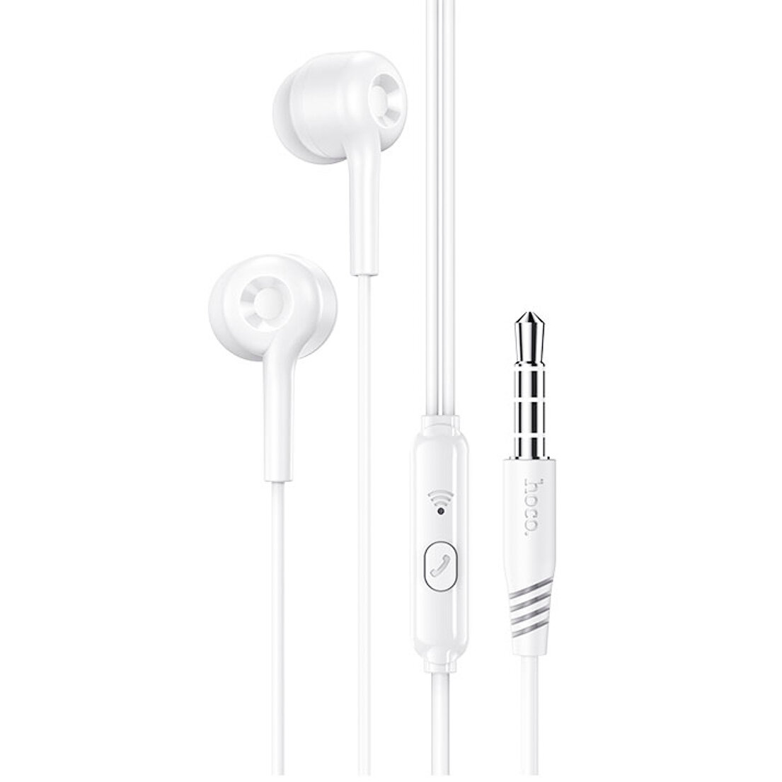 Проводные наушники M82, La musique universal earphones, HOCO, вакуумные с микрофоном, белые