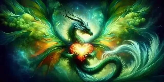 Алмазная картина "Зеленый Дракон" алмазная огранка 40х50 см,40x50cm, белый