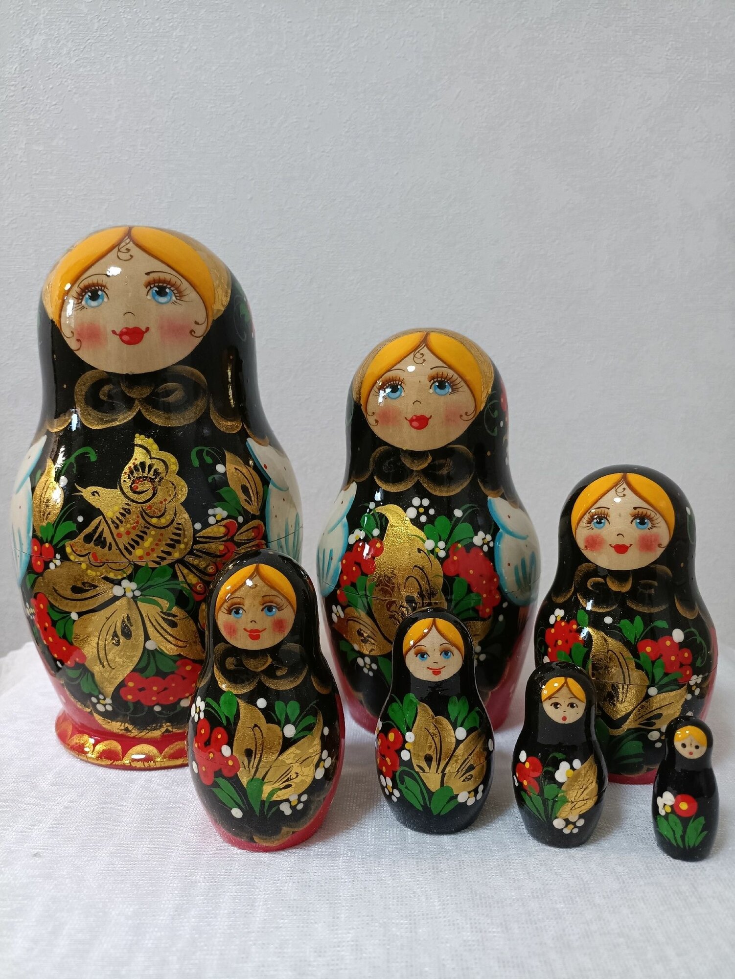 Матрёшка авторская ручная работа "Жар-птица" 7 мест