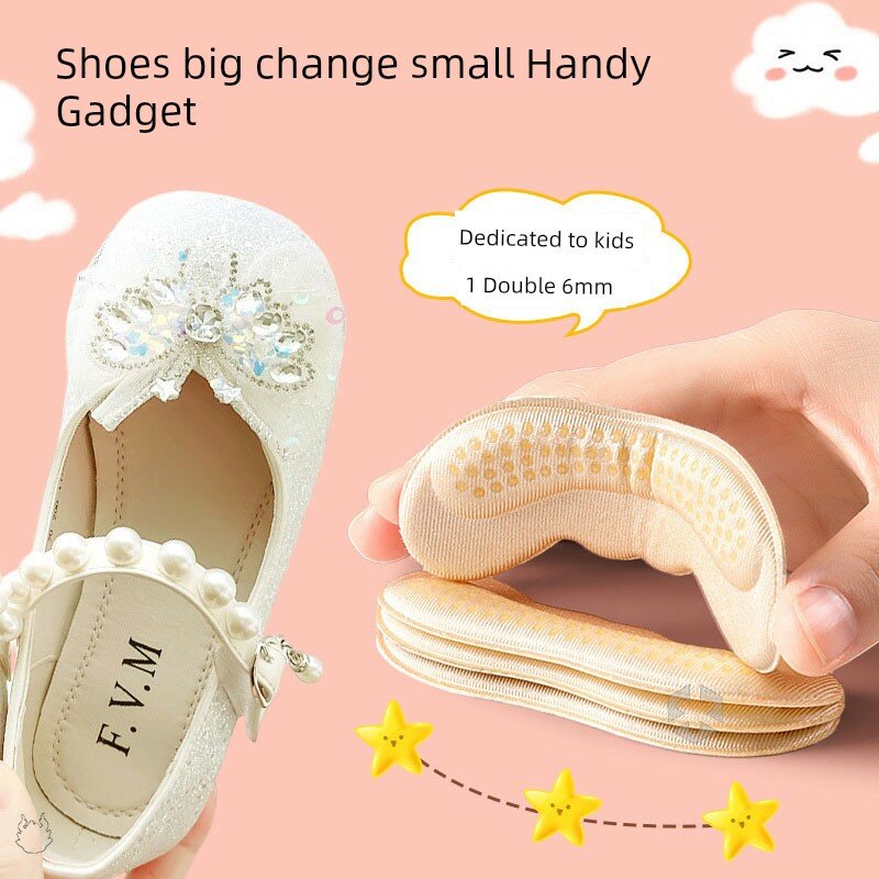 Подушечки для пяток для детских полустельок, вкладыши для детской кожаной обуви, туфельки принцессы, инструмент для