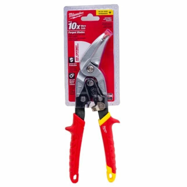 Ножницы Milwaukee 45 градусов по металлу Прямой рез NEW 48224532