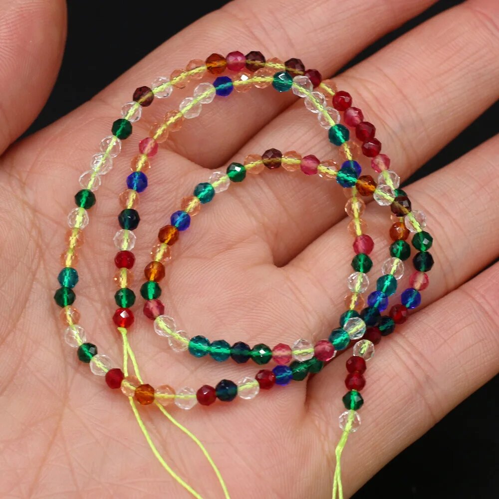 Цветные шпинели бусины 3 мм