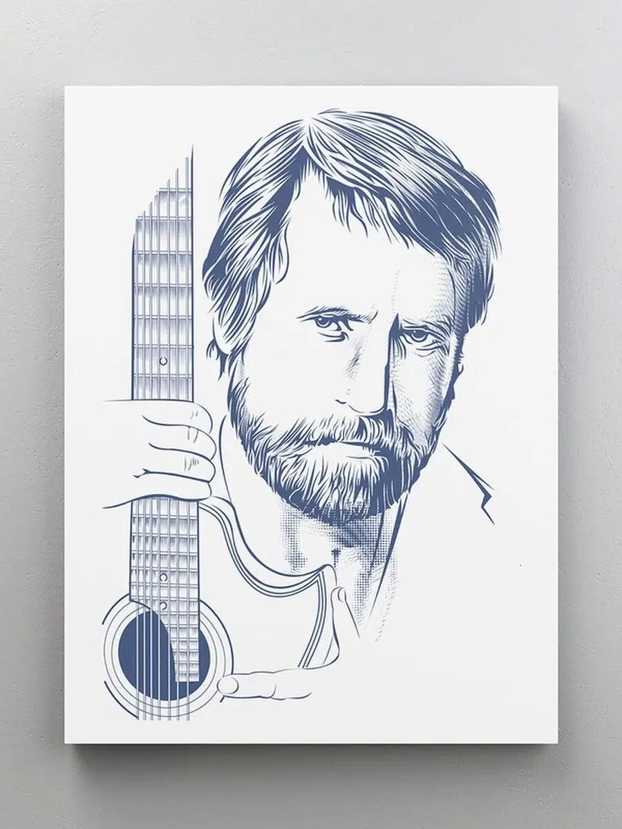 Интерьерная картина на холсте "Владимир Высоцкий" размер 30x40 см