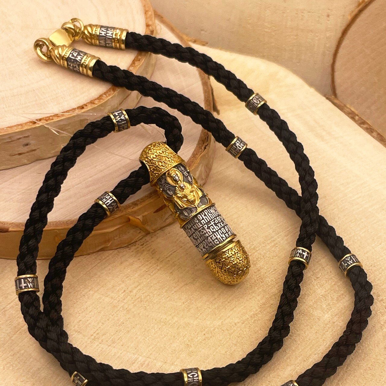 Чётки Русские Мастерские, серебро, 925 проба, золочение, оксидирование, чернение