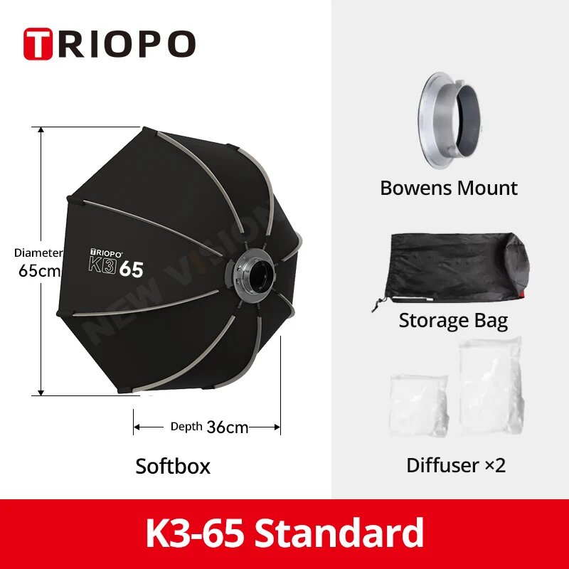 TRIOPO K3 серии софтбокс 55/65/90/120 см 65cm Softbox