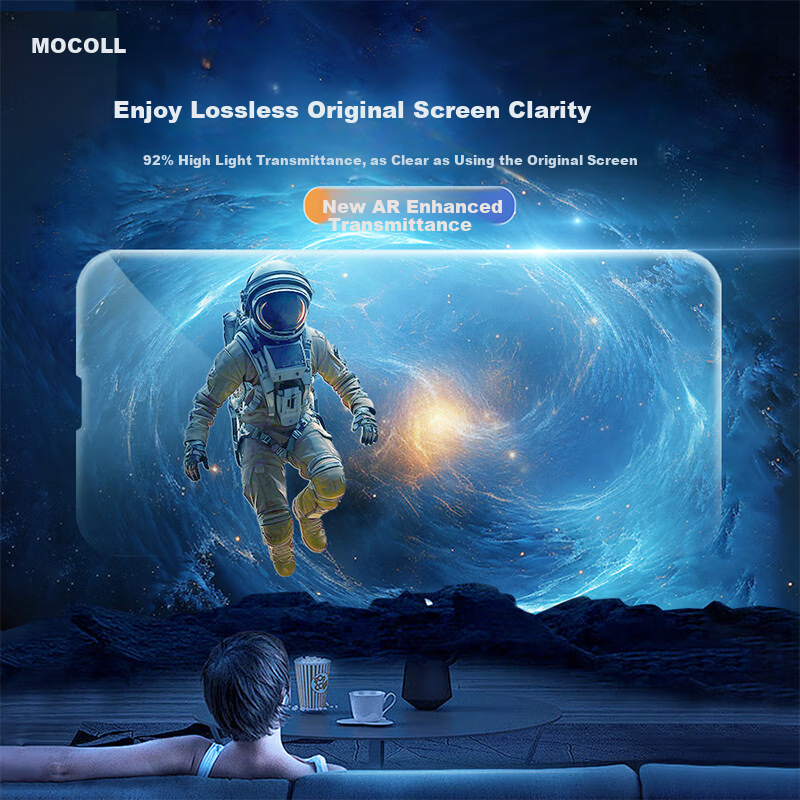 Moko Tempered Glass Screen Protector for iPhone 16, HD Clear, Dust-free, Full Screen Coverage, Anti-Fingerprint, Anti-Explosion, Anti-Drop Protection